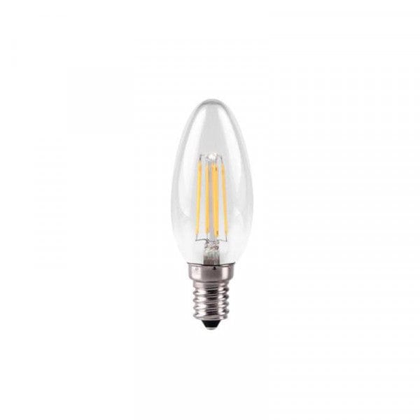 Kosnic 4.2W Clear Filament Candle SES 2700K - FC4.2-SES27 – ledbulbs.co.uk