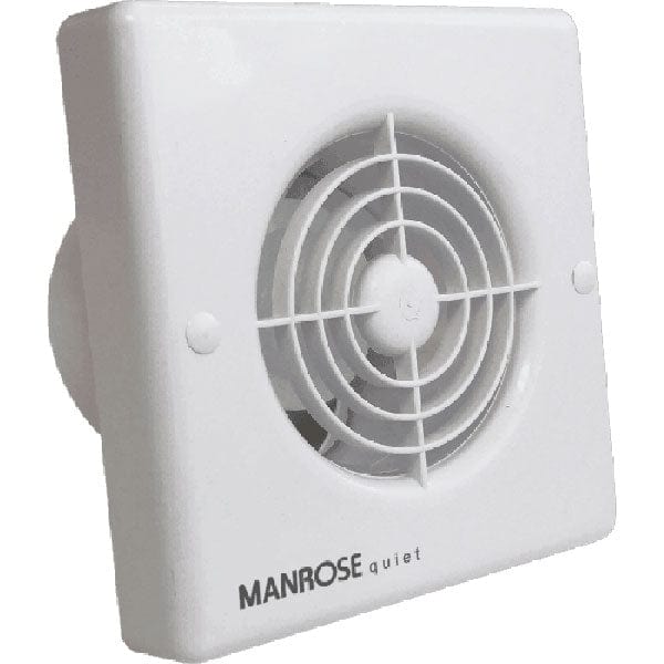 Manrose QF100T 4.8W Quiet Axial Bathroom Extractor Fan with Timer - Re ...