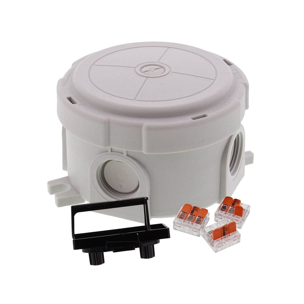 Wiska COMBI Polypropylene Round Weatherproof Junction Box With 4 Self ...