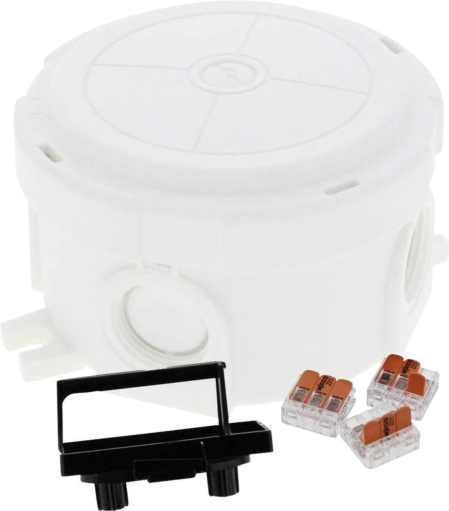 Wiska COMBI Polypropylene Round Weatherproof Junction Box With 4 Self ...