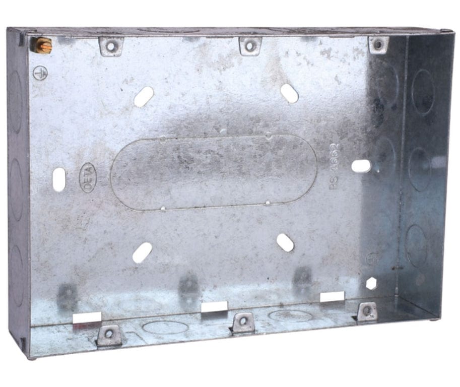 Deta 42mm 9/12 Gang Metal Back Box - DB172 – ledbulbs.co.uk