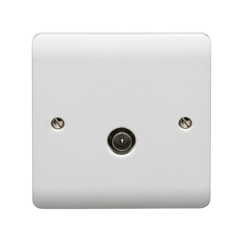 Crabtree Instinct 1 Gang TV Coaxial Socket - White - CR1314 – ledbulbs ...