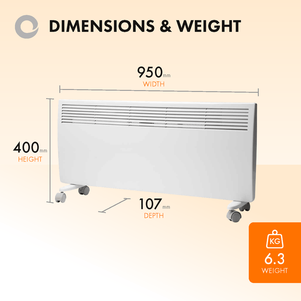 Devola Eco 2.4kW Panel Heater With 24hr/7 Day Timer - DVNDM24 - Return ...