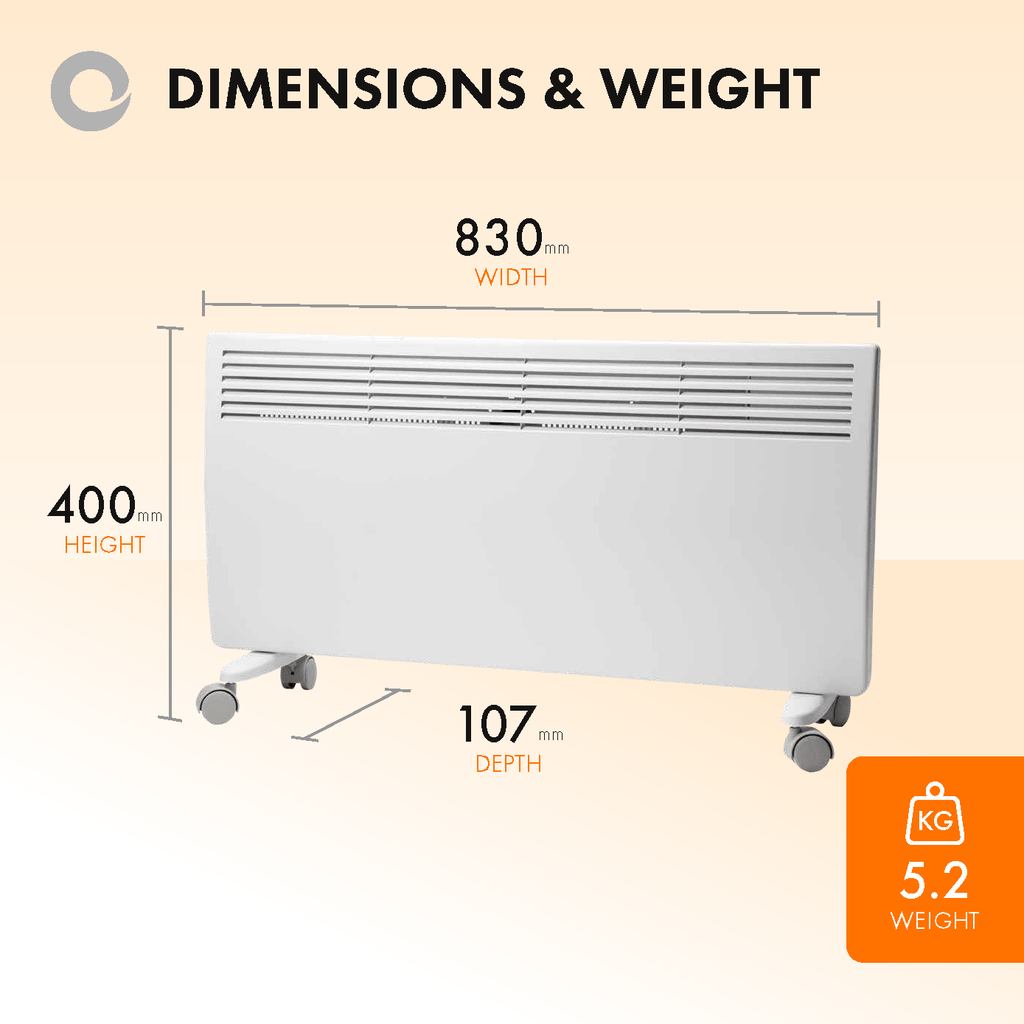 Devola Eco 2kW Panel Heater With 24hr/7 Day Timer - DVNDM20 - Return U ...