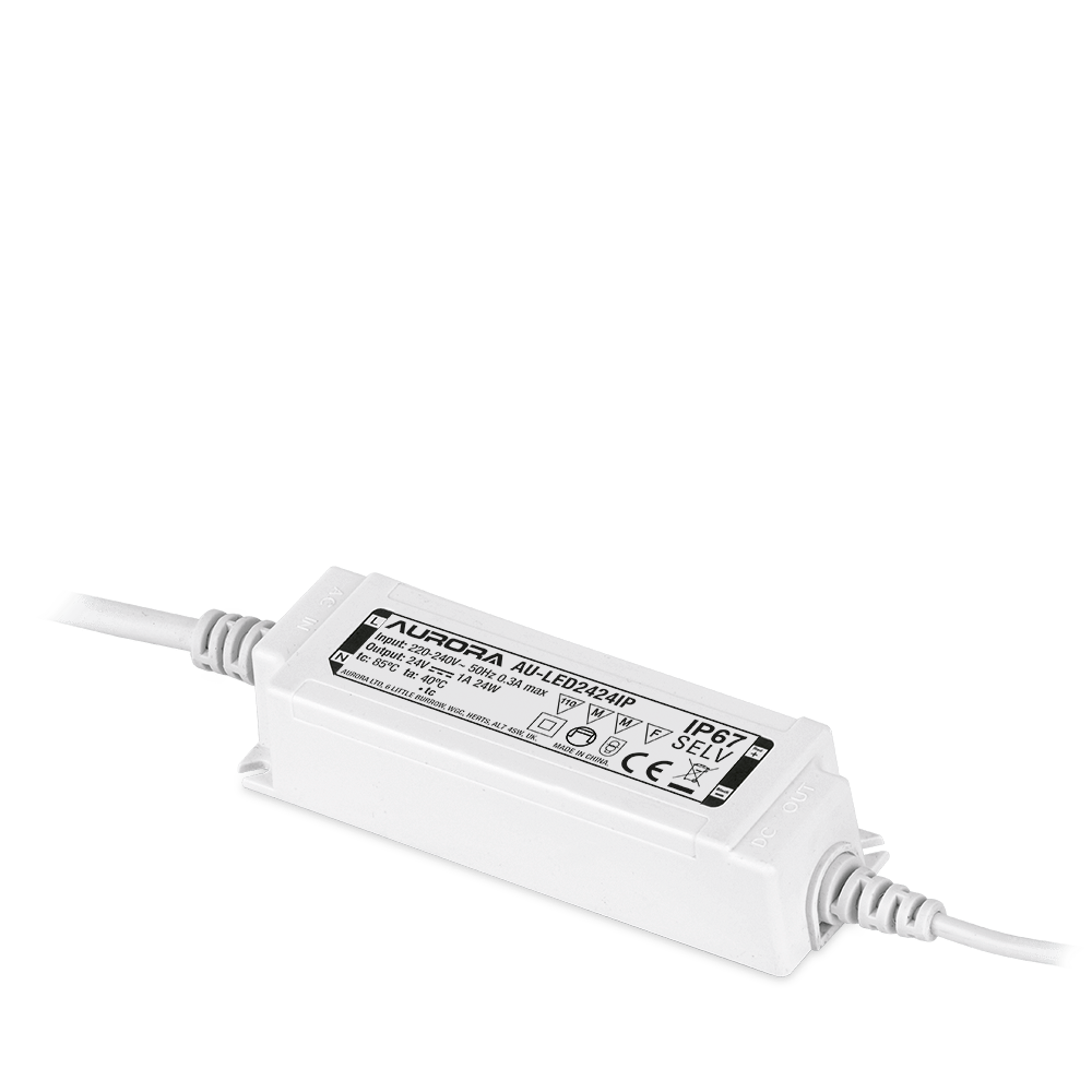 Aurora 24W 24V IP67 Non-Dimmable Constant Voltage LED Driver - AU-LED2 ...