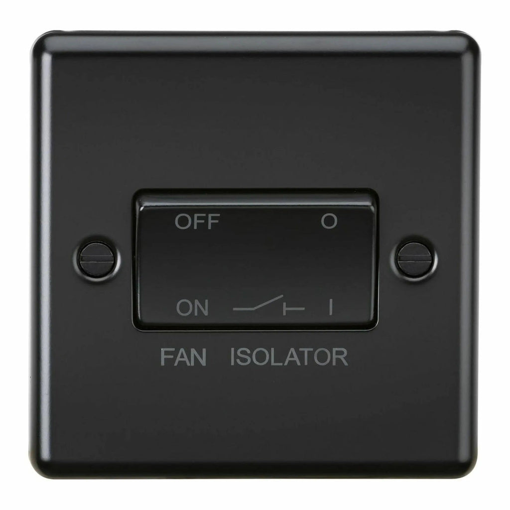 Knightsbridge 10AX 3 Pole Fan Isolator Switch - Matt Black - CL11MBB ...