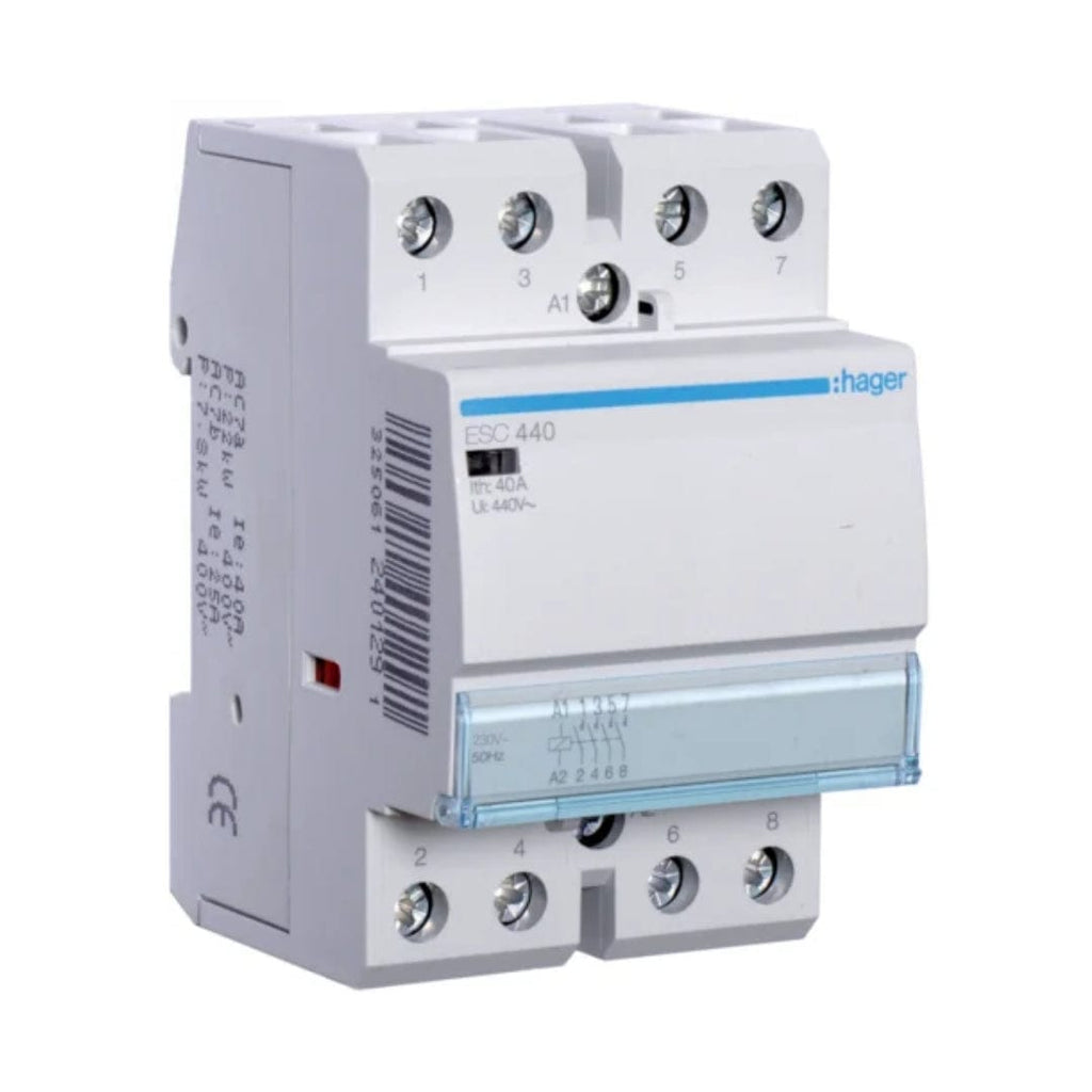 Hager 40A TPN Contactor, 4P - ESC440 – ledbulbs.co.uk