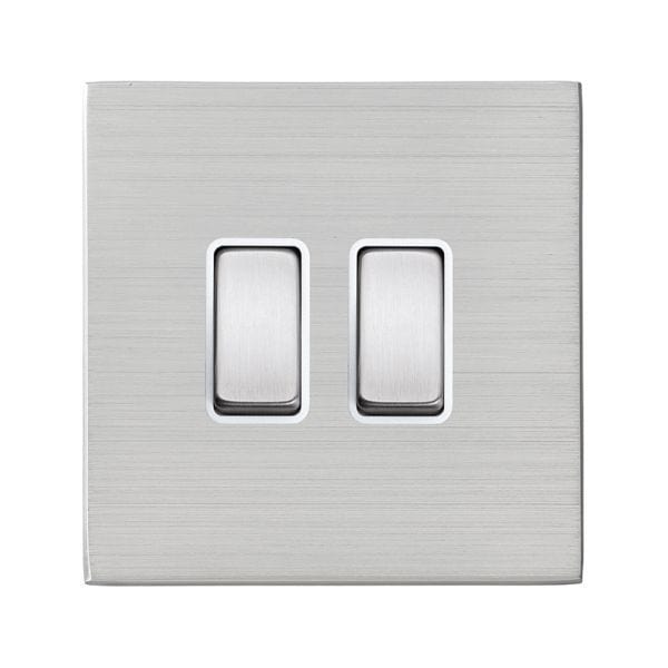 Hamilton Hartland G2 10AX 2 Gang 2 Way Screwless Light Switch - Satin ...