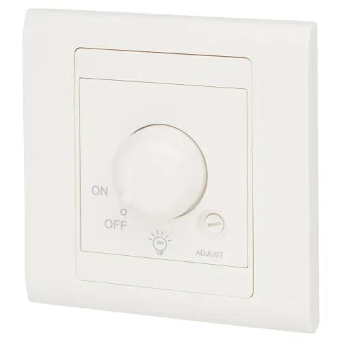 MK Essentials 1 Gang 1 Way Screwless Rotary LED Dimmer Switch - White ...