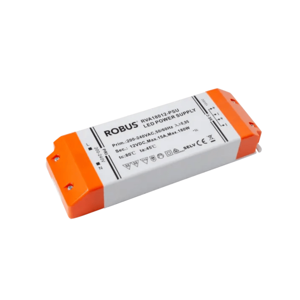 Robus Vegas 180W Driver IP20, 12V - RVA18012-PSU – ledbulbs.co.uk