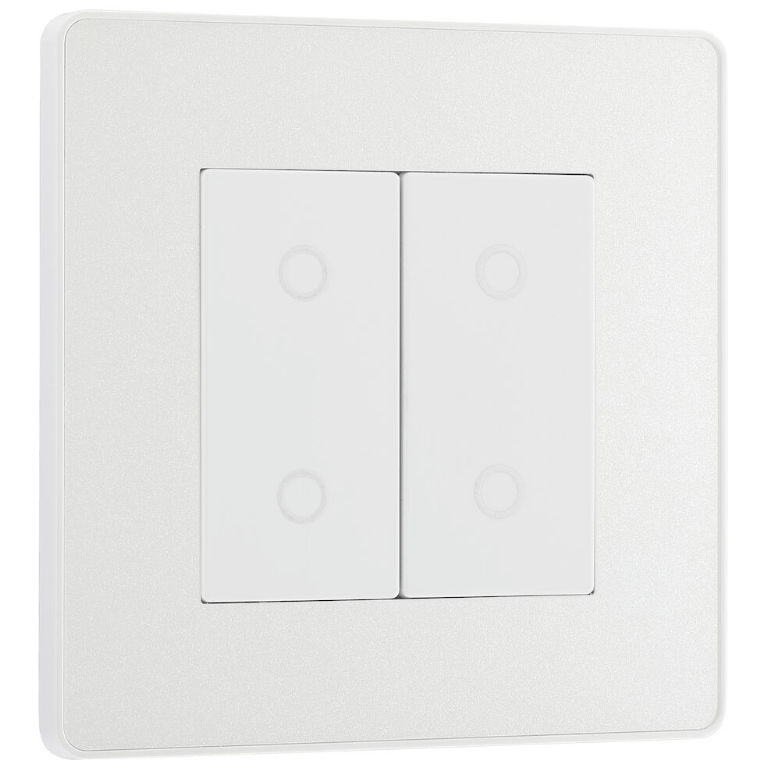 BG Evolve Pearl White 200W Double Touch Dimmer Switch 2-Way Secondary ...