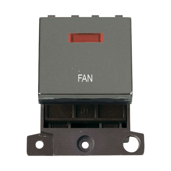 Click Scolmore MiniGrid 20A Double-Pole Ingot & Neon Fan Switch Black ...