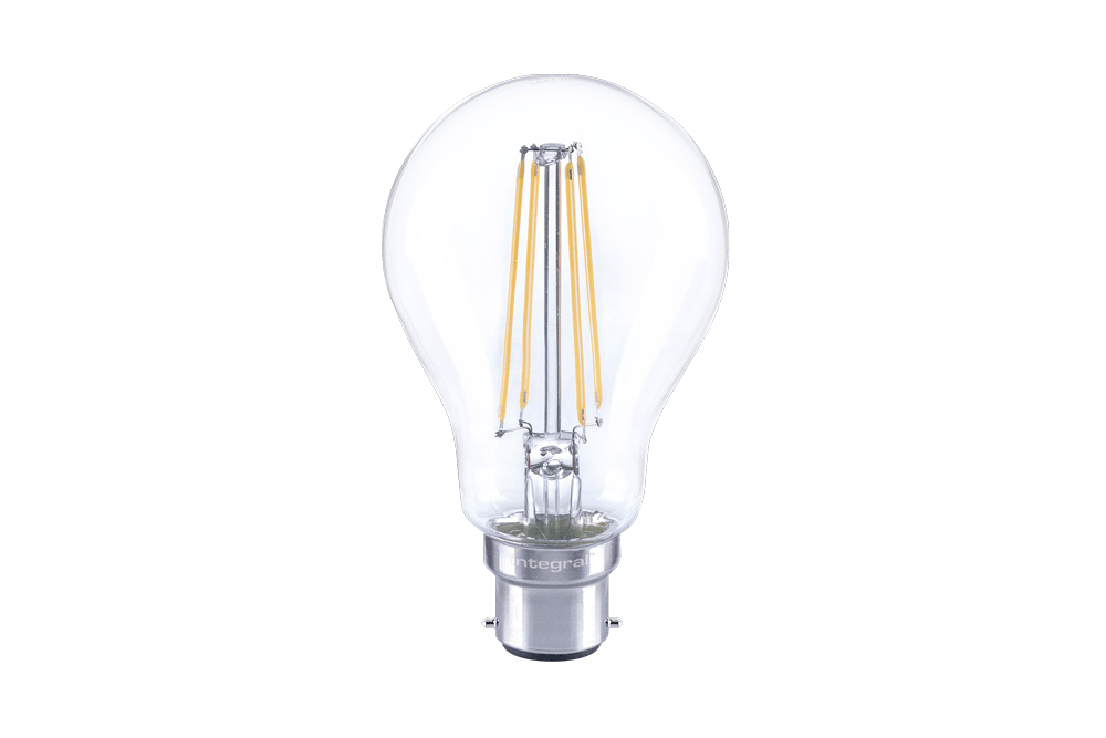 Integral 7W LED BC/B22 GLS Classic Warm White 300 Dimmable Clear - ILG ...