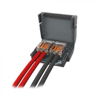 Wiska Shell Box Size 2 Mini Gel Box with 2x 2 Way Wago Connector Grey ...