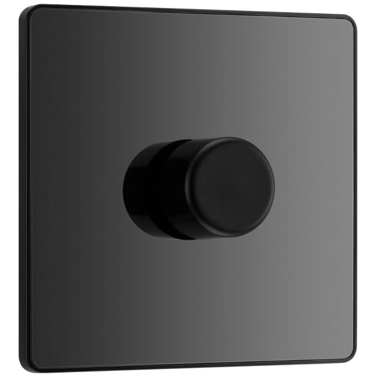 BG Evolve Black Chrome Trailing Edge LED 200W Single Dimmer Switch 2-W ...