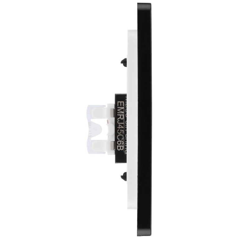 BG Evolve Black Chrome Single RJ45 Cat 6 Data Outlet Ethernet Socket ...