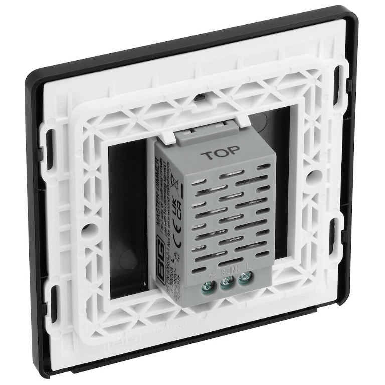 BG Evolve Matt Black 200W Single Touch Dimmer Switch 2-Way Master - PC ...