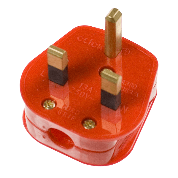 Click Scolmore Mode 13A Fused Plug Socket Red - PA380RD – ledbulbs.co.uk