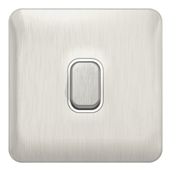 Schneider LSD 10AX 1G 2W Switch White Insert - Stainless Steel - GGBL1 ...