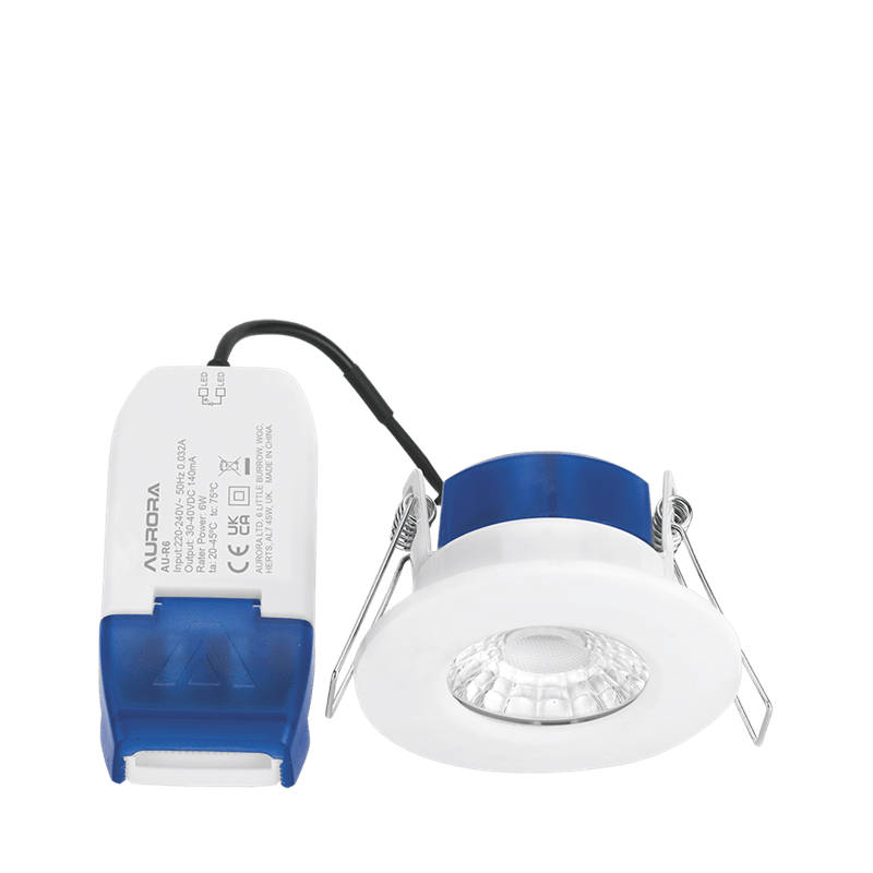 Aurora R6 6W Dimmable IP65 Downlight Cool White - White - AU-R6-40 ...