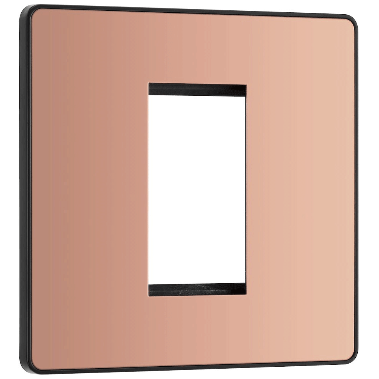 BG Evolve Polished Copper Grid 1 Gang Euro Module Front Plate - PCDCPE ...