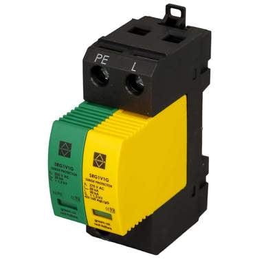 Lewden 50kA 2 Module Single Pole + E Type 2 Surge Protector - SRG1V1G ...
