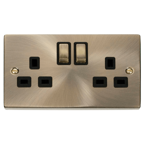 Click Scolmore Deco Ingot 2 Gang 13A 2 Pole Switched Socket - VPAB536B ...