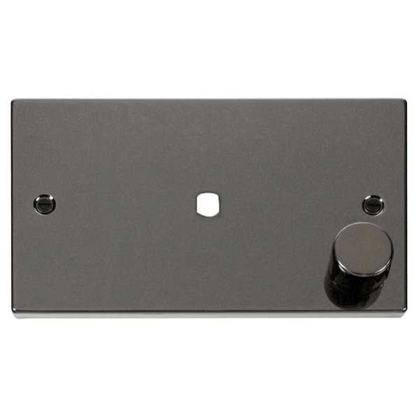 Click Scolmore Deco 1 Gang 1000W 1 Aperture Unfurnished Dimmer Plate a ...