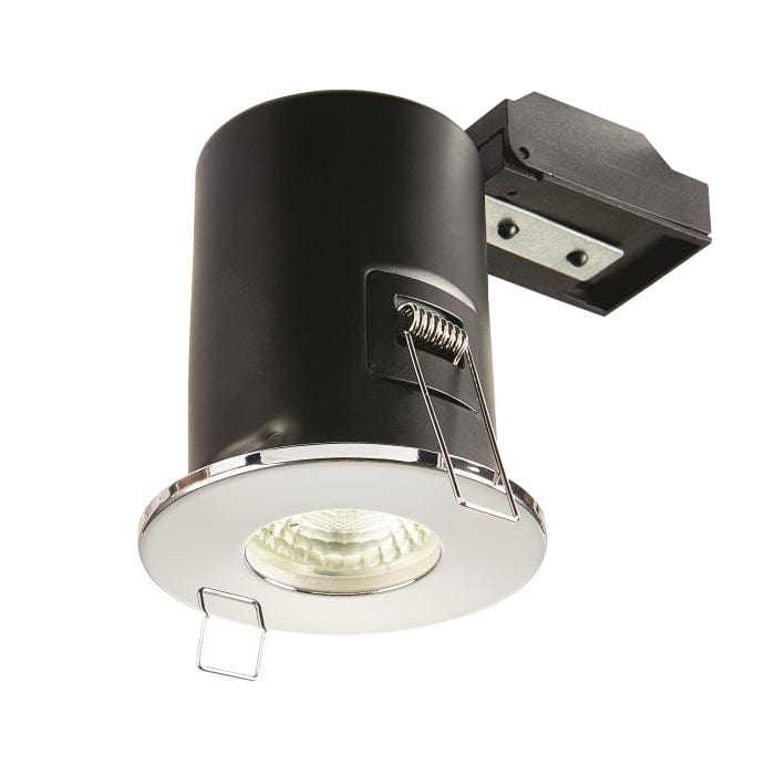 Collingwood Fire rated downlight, fixed, IP65, Polished Chrome - CWFRC ...