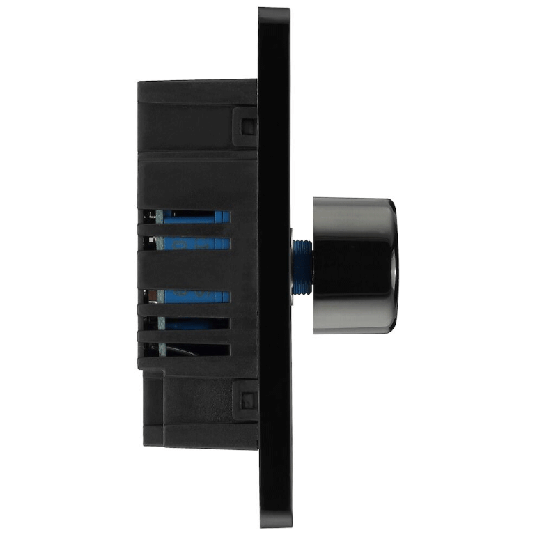 BG Evolve Matt Black Trailing Edge LED 200W Double Dimmer Switch 2-Way ...