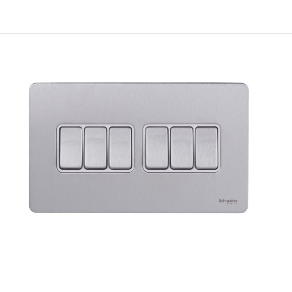 Schneider USFP 16AX 6G 2W Switched White Insert Stainless Steel - GU14 ...