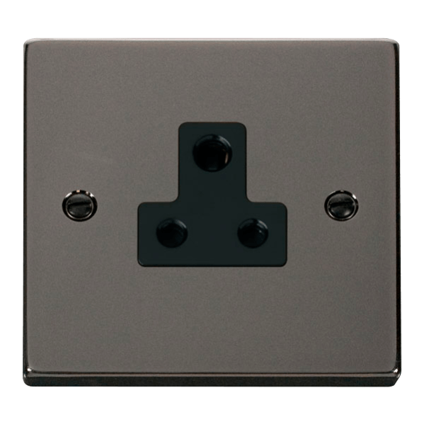 Click Scolmore Deco 5A Round Pin Plug Socket - VPBN038BK – ledbulbs.co.uk