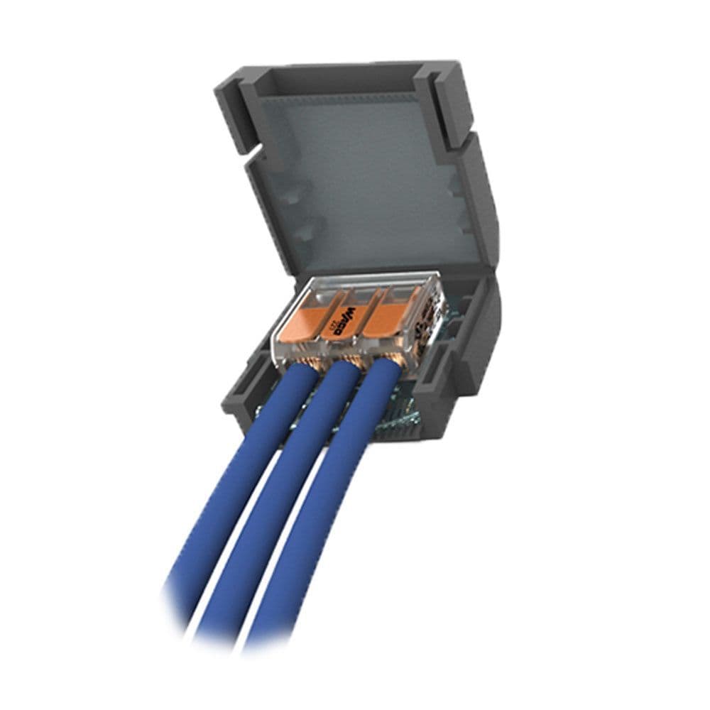 Wiska Shell Box Size 1 Mini Gel Box with 1x 3 Way Wago Connector Grey ...