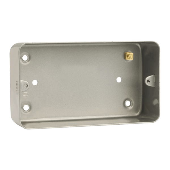 Click Scolmore Essentials Metal Clad 40MM Double Back Box Without Knoc ...
