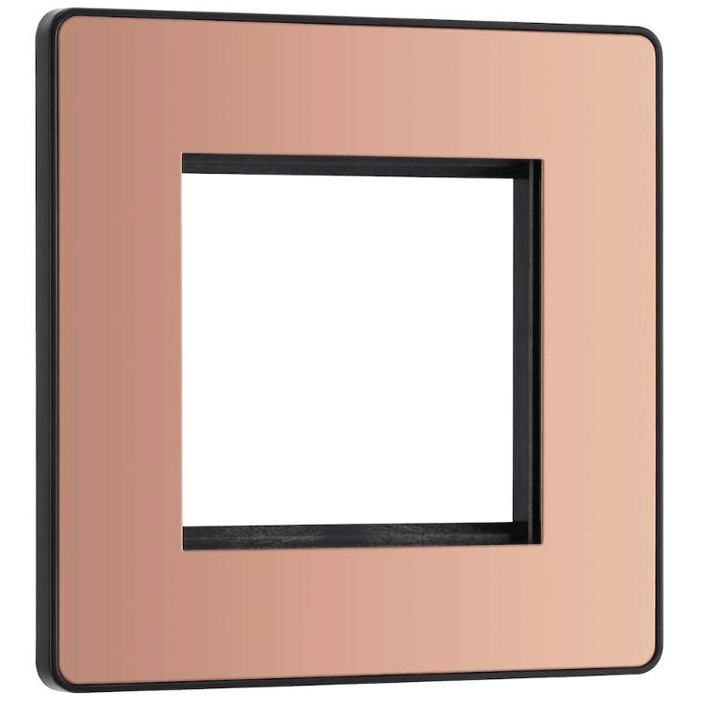 BG Evolve Polished Copper Grid 2 Gang Euro Module Front Plate - PCDCPE ...
