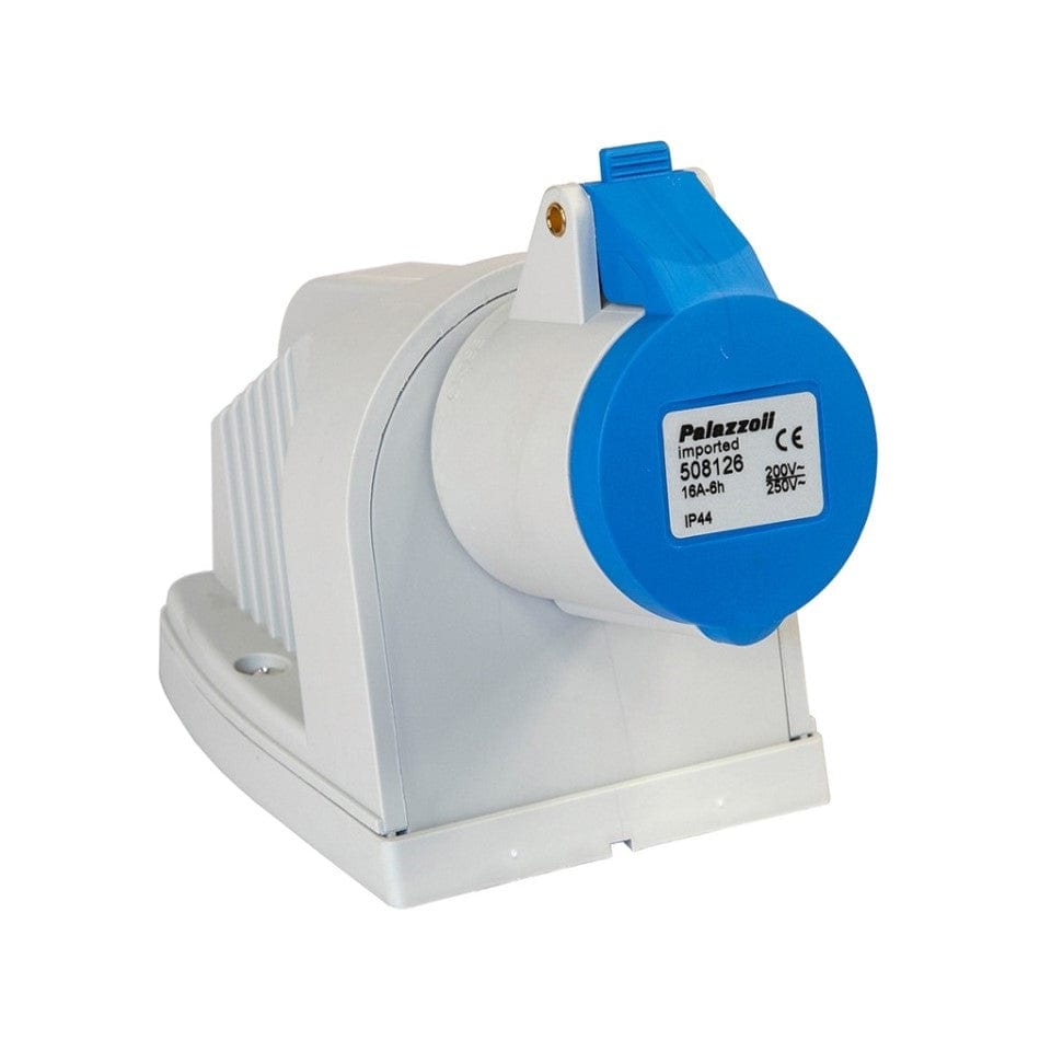 Lewden 16A 2P+E 230V Wall Mounted Socket IP44 - 508126 – ledbulbs.co.uk