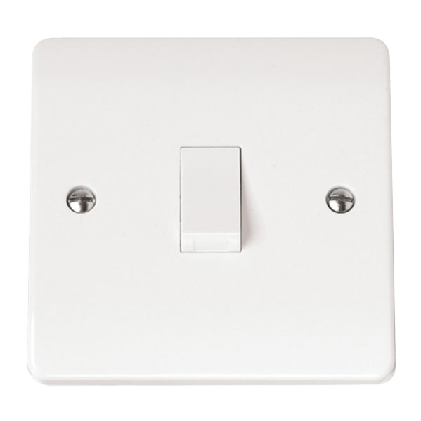 Click Scolmore Mode 20A 1 Gang Double Pole Rocker Switch Polar White ...