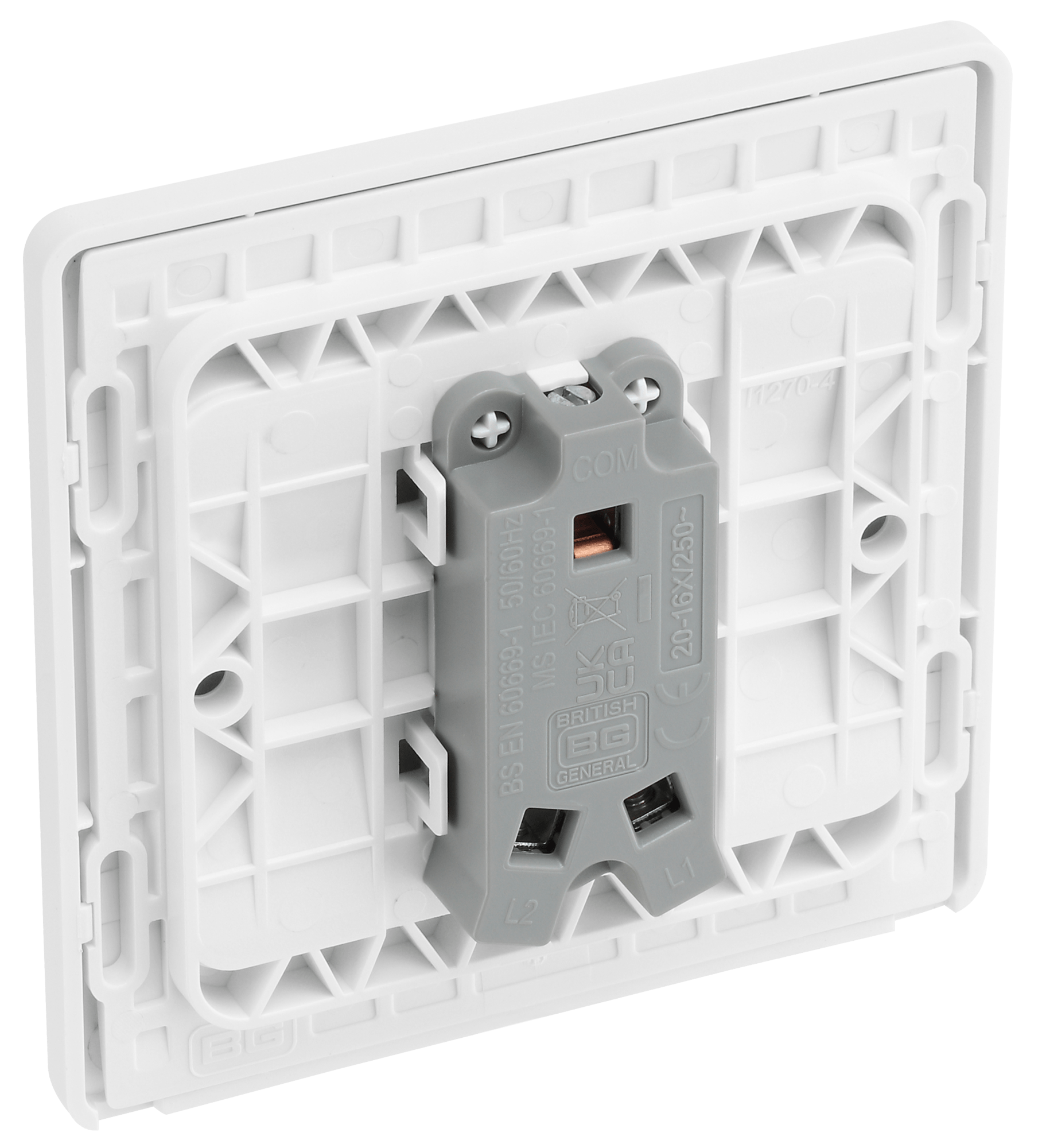 BG Evolve Pearl White Single Light Switch 20A 16AX 2 Way - PCDCL12W ...