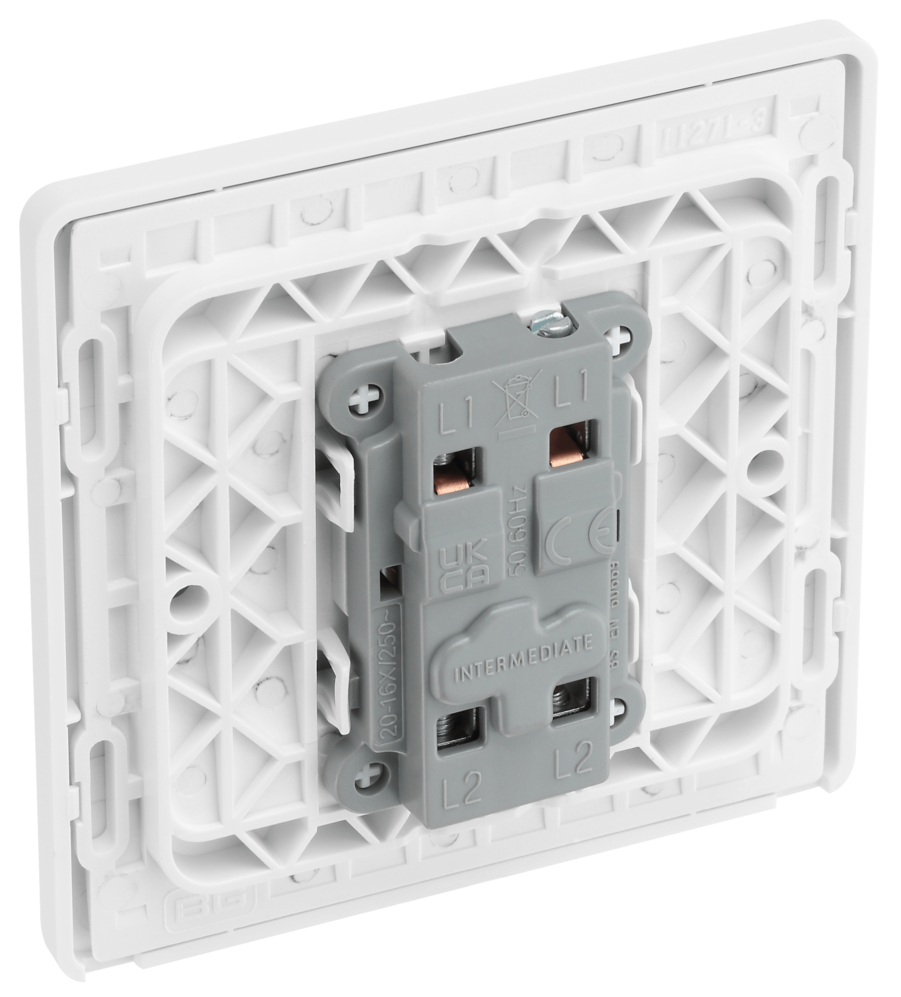 BG Evolve Pearl White Single Intermediate Light Switch 20A 16AX - PCDC ...