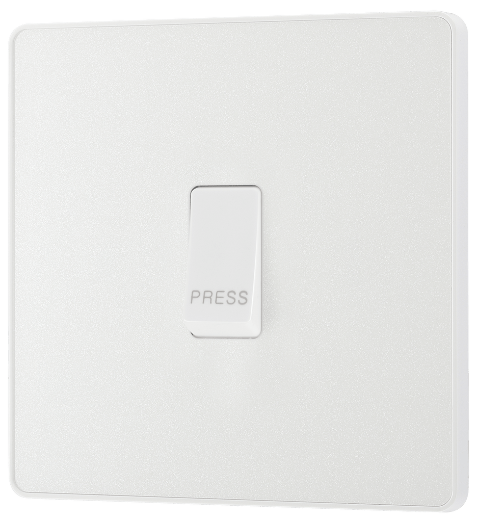 BG Evolve Pearl White Single Press Switch 10A - PCDCL14W – ledbulbs.co.uk
