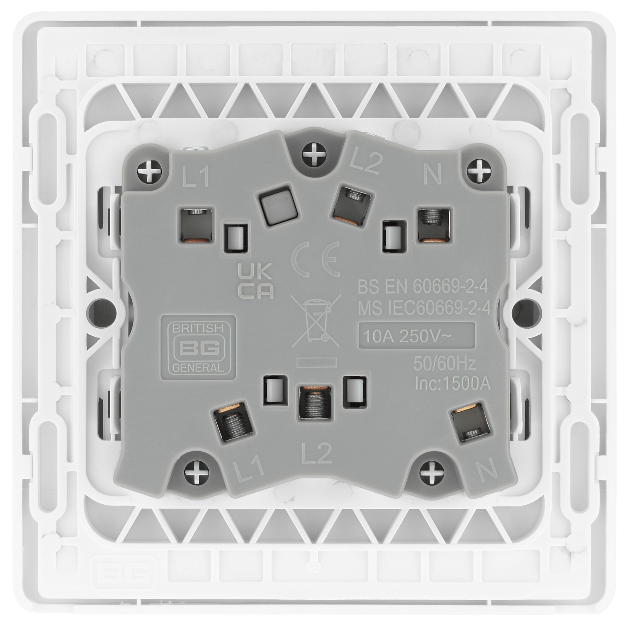 BG Evolve Pearl White Fan Isolator Switch 10A Triple Pole - PCDCL15W ...