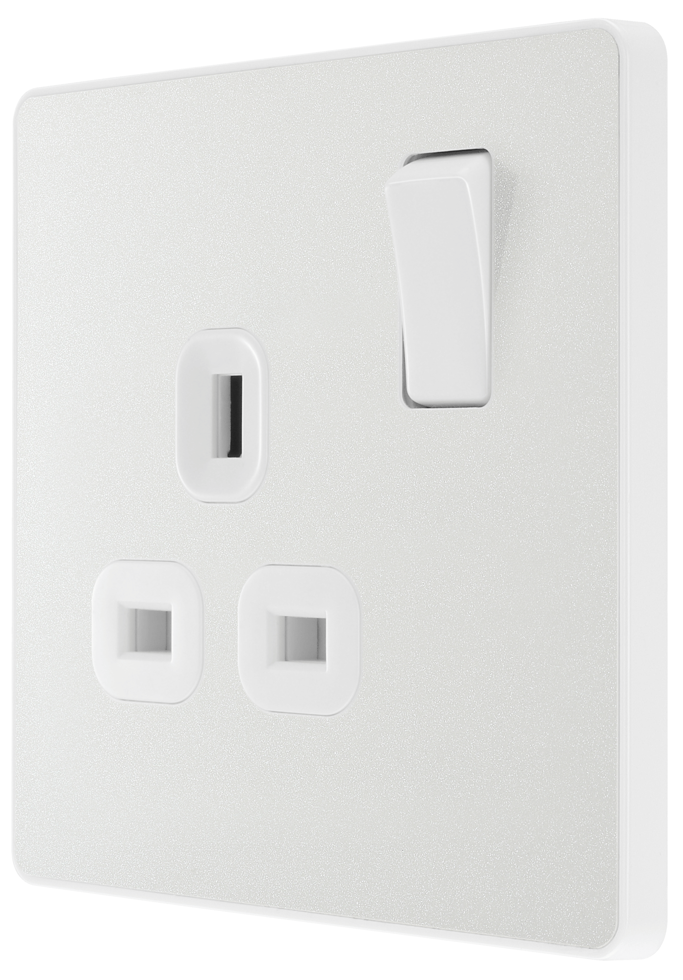 BG Evolve Pearl White Single Switched 13A Power Socket - PCDCL21W ...
