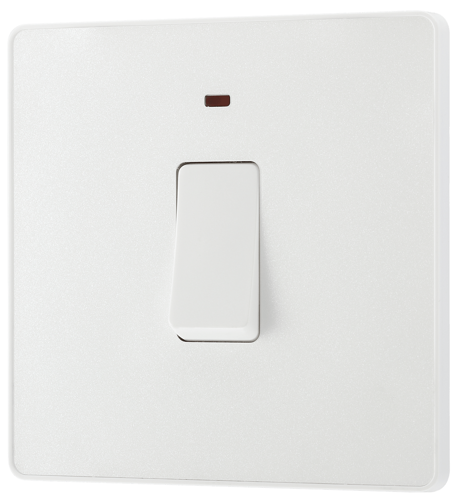 BG Evolve Pearl White 20A Switch Double Pole With Power LED Indicator ...