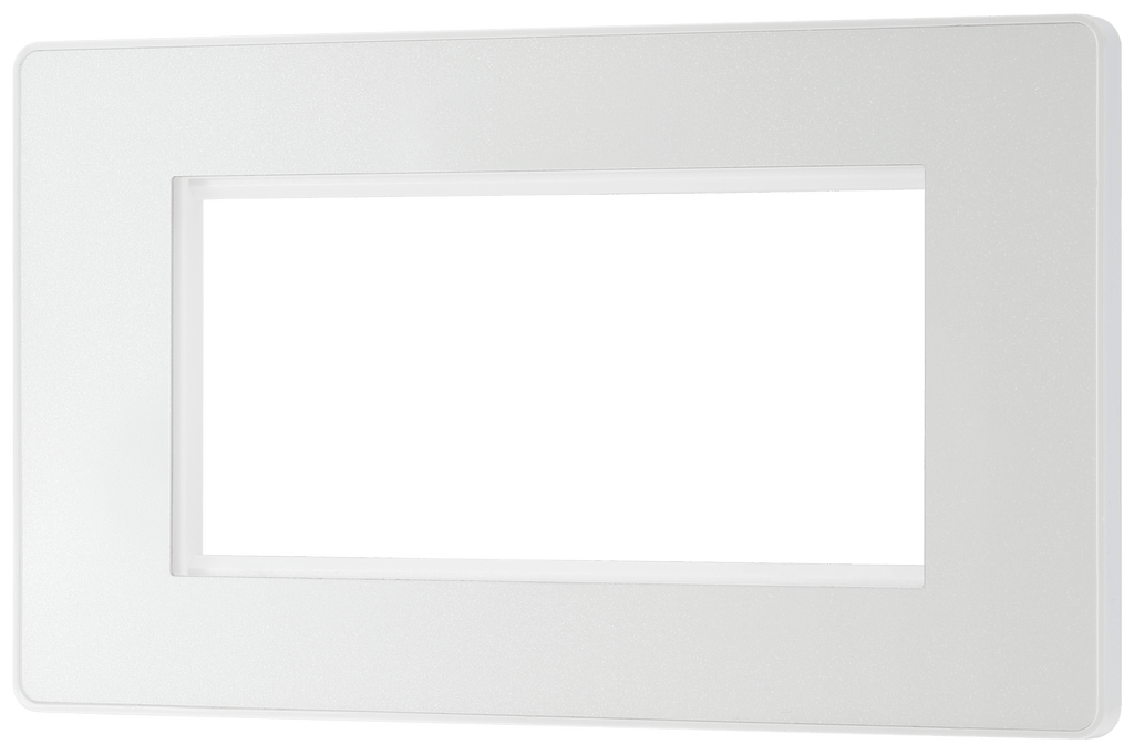 BG Evolve Pearl White Grid 4 Gang Euro Module Front Plate - PCDCLEMR4W ...