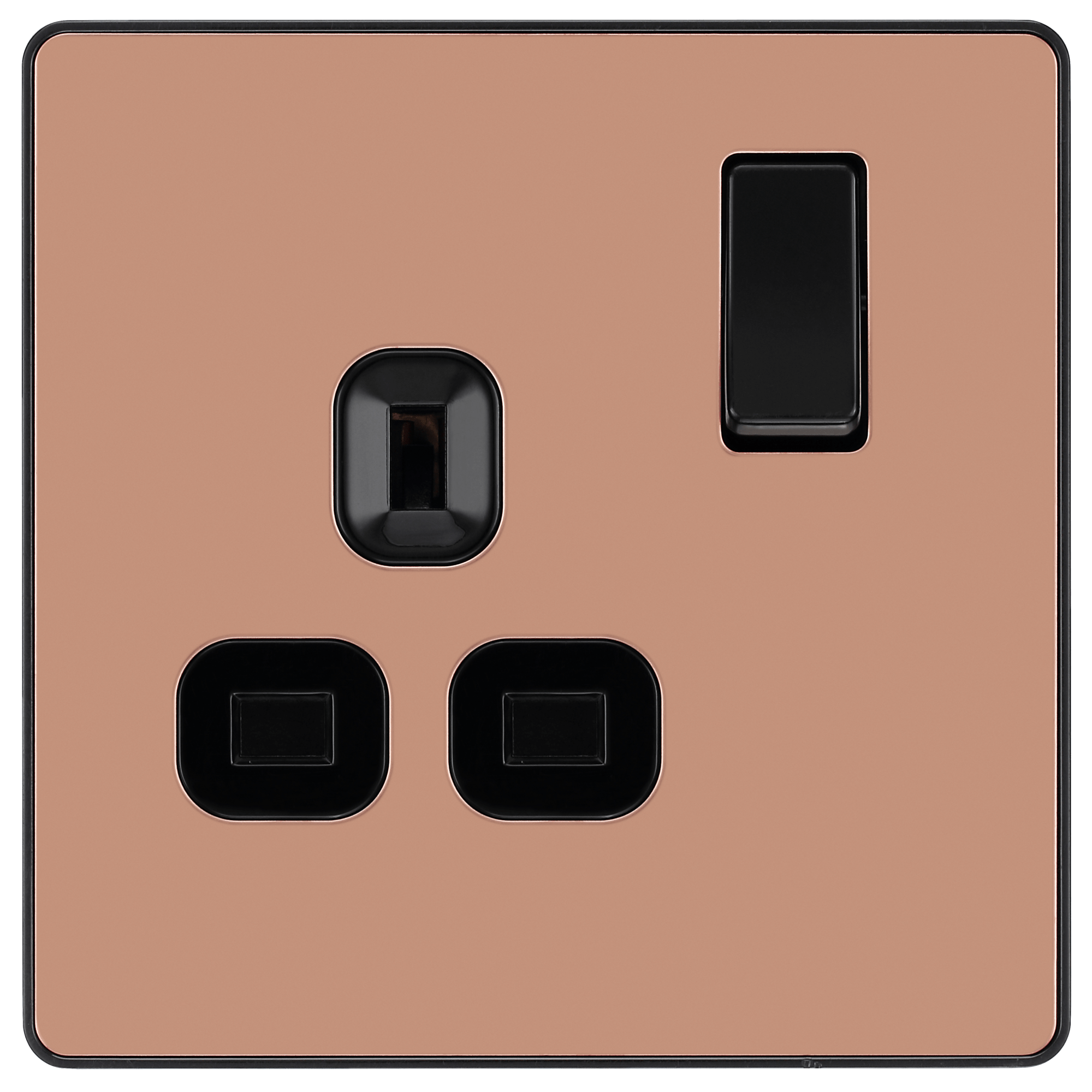 BG Evolve Polished Copper Single Switched 13A Power Socket - PCDCP21B ...