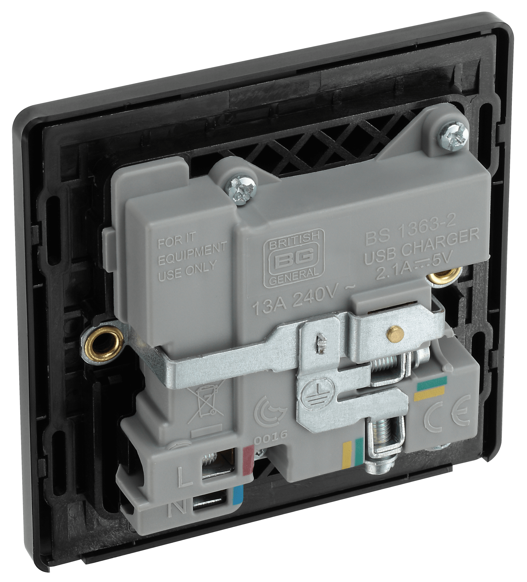 BG Evolve Polished Copper Single Switched 13A Power Socket + 2 X USB ...