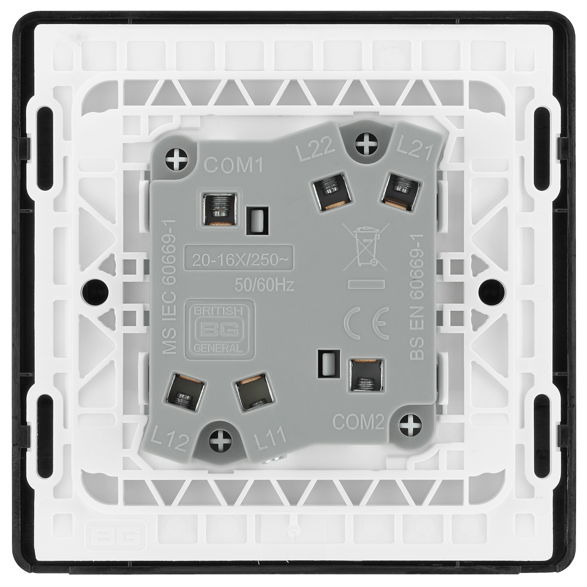 BG Evolve Polished Copper Double Light Switch 20A 16AX 2 Way Wide Rock ...