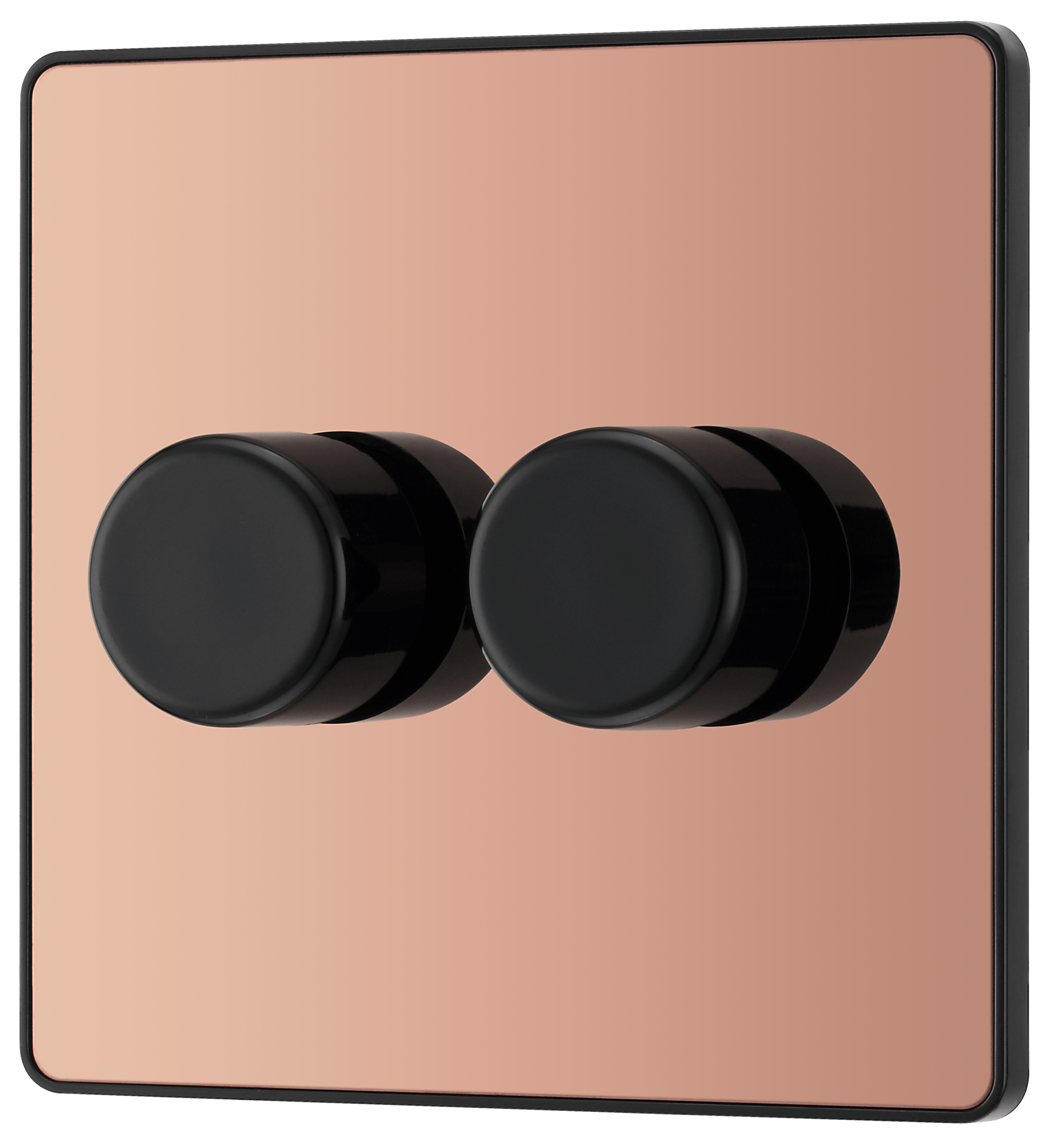 BG Evolve Polished Copper Trailing Edge LED 200W Double Dimmer Switch ...