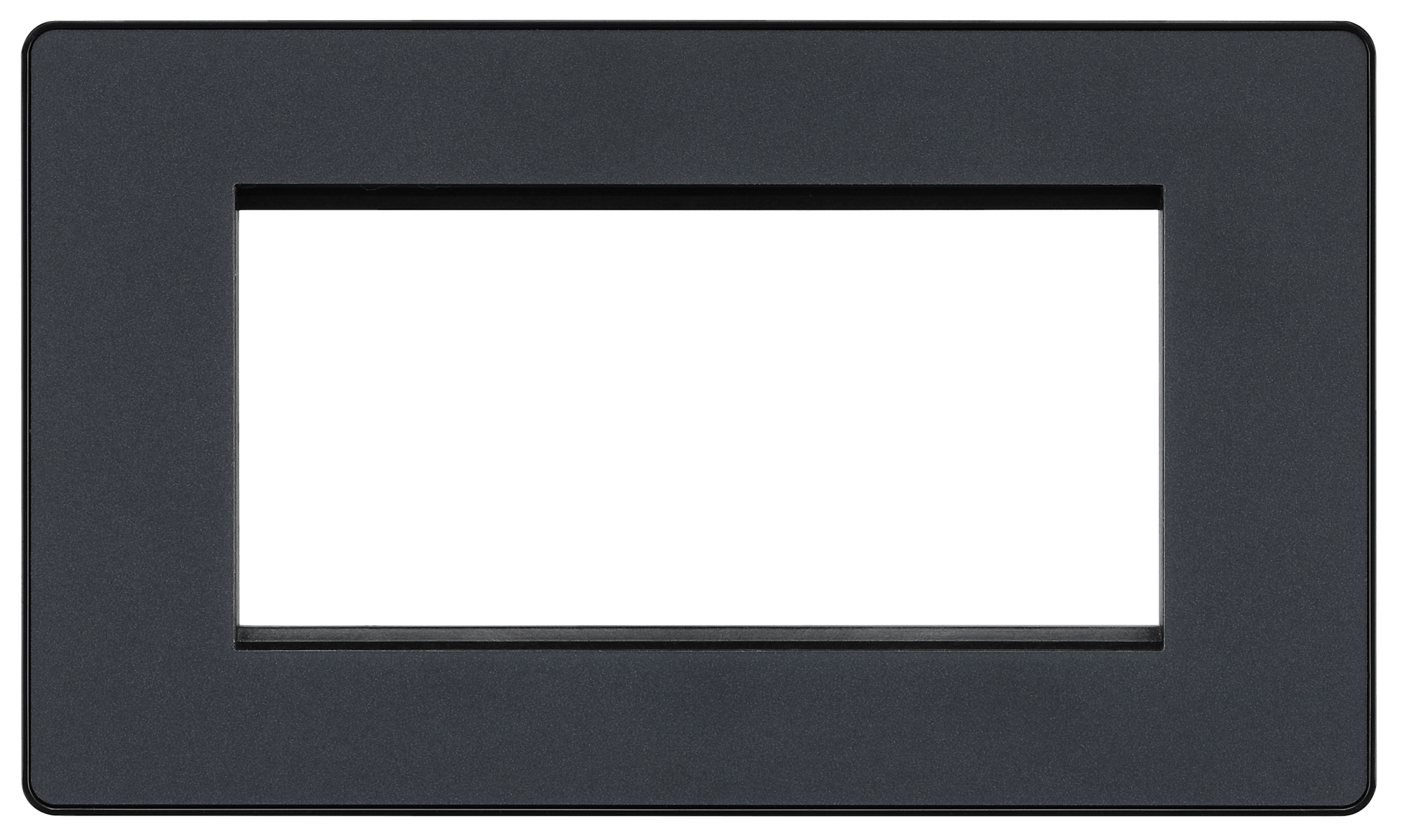 BG Evolve Matt Grey Grid 4 Gang Euro Module Front Plate - PCDMGEMR4B ...