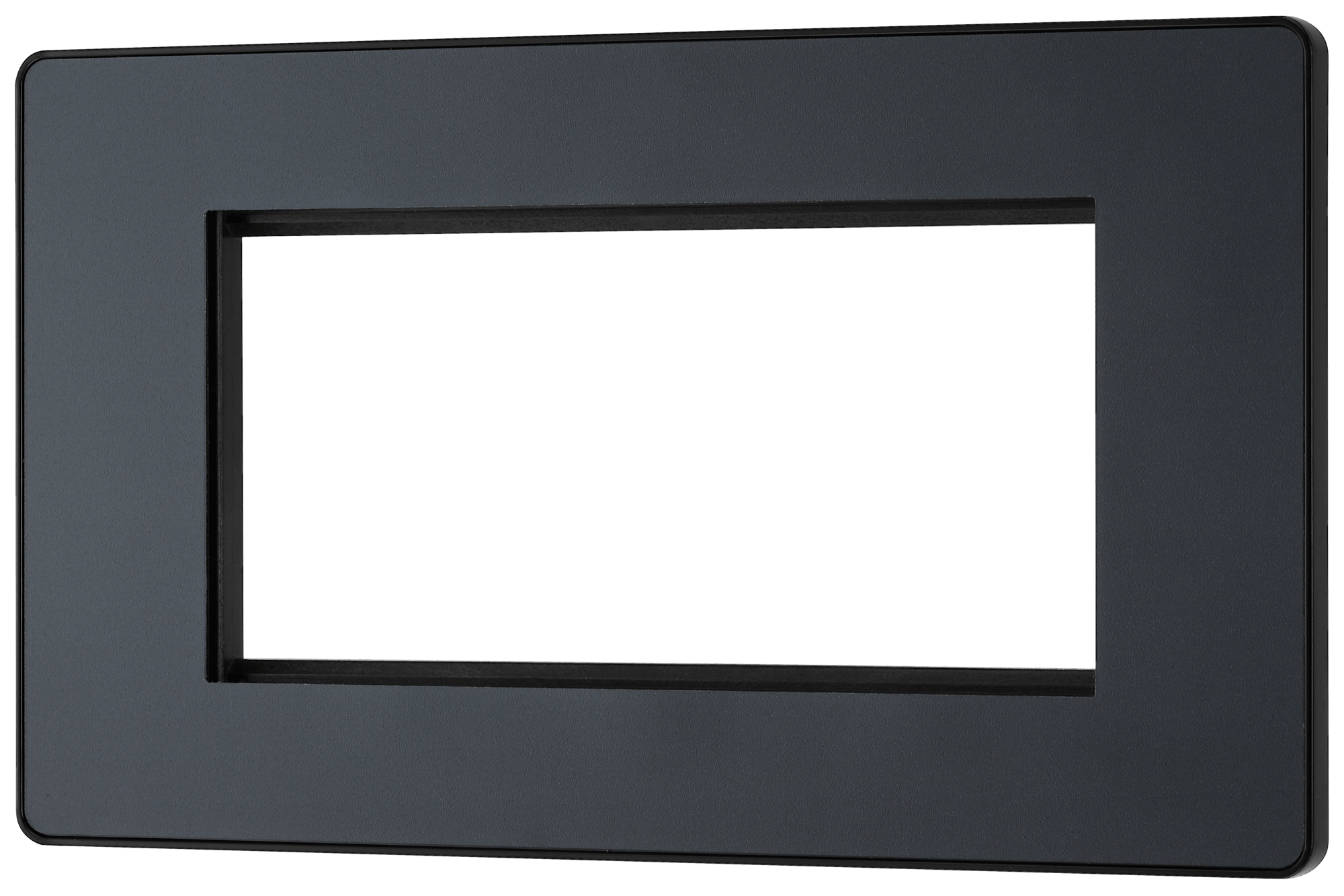 BG Evolve Matt Grey Grid 4 Gang Euro Module Front Plate - PCDMGEMR4B ...